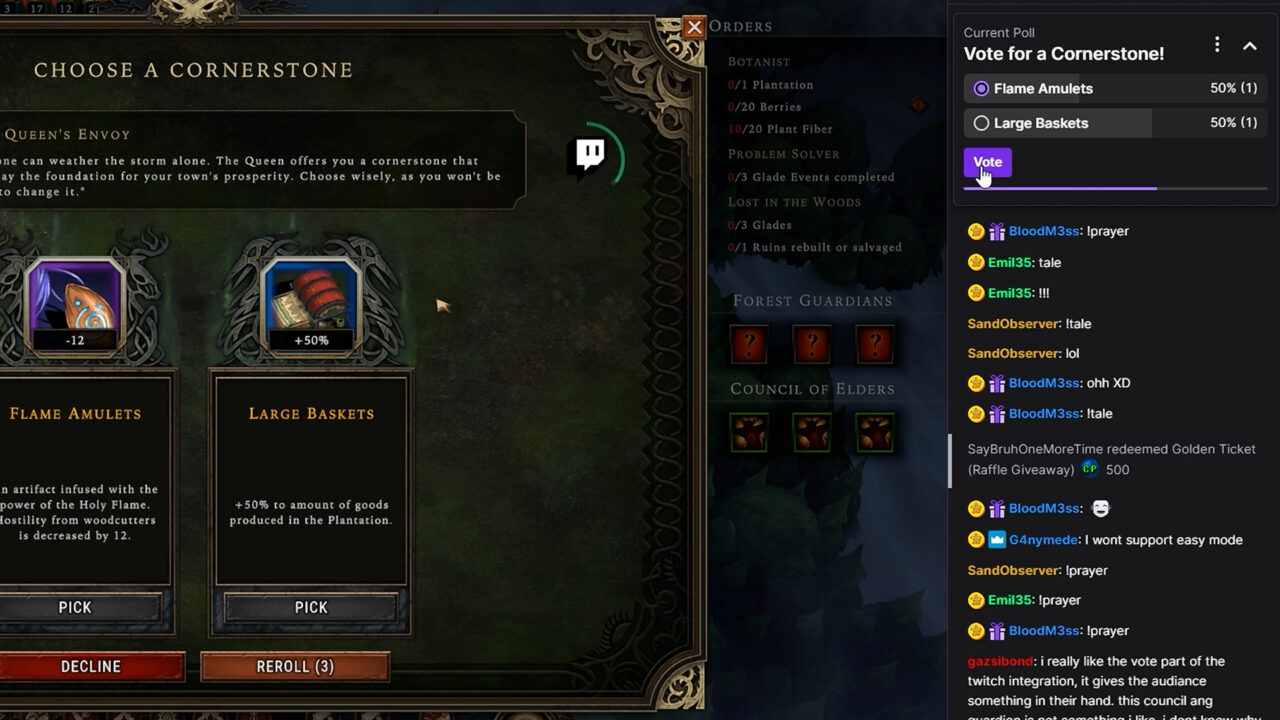 Twitch Integration Update is out now! - Against the Storm